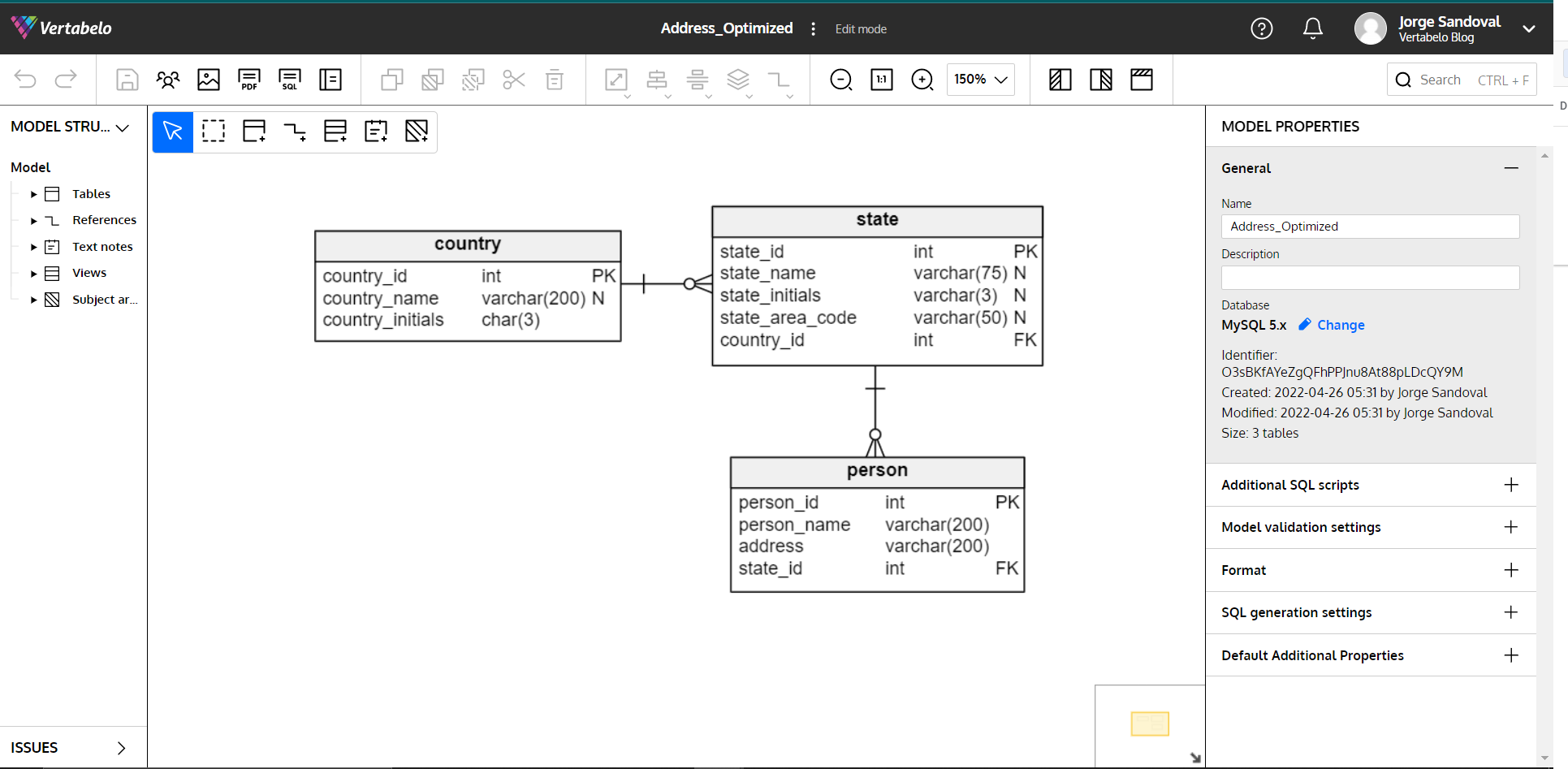 What Is The Best Design For An Address Database Model Vertabelo