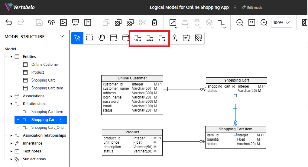 Create An Online Data Model In 4 Steps Vertabelo Database Modeler