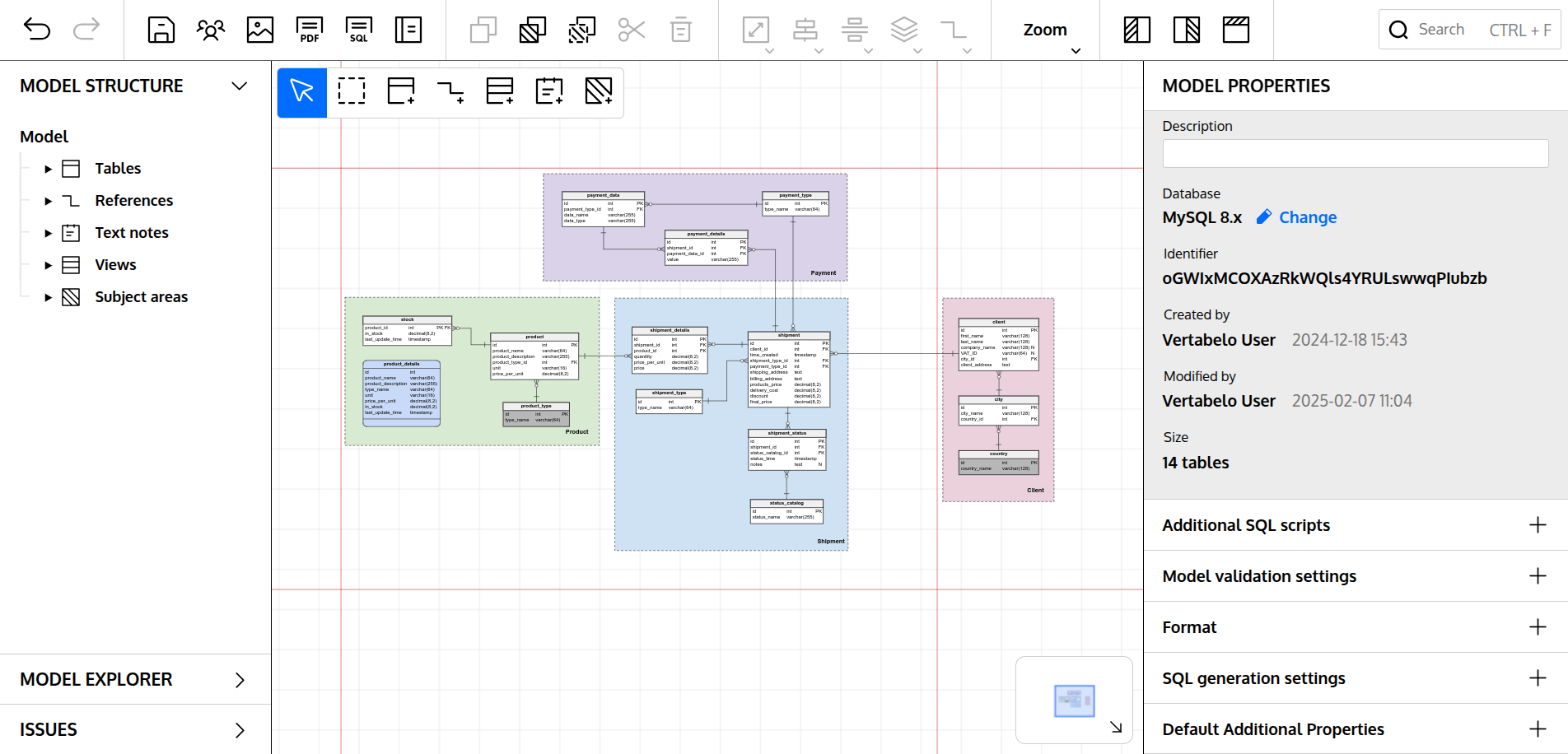 Tip 20 How To Configure Vertabelo Printouts Vertabelo Database Modeler