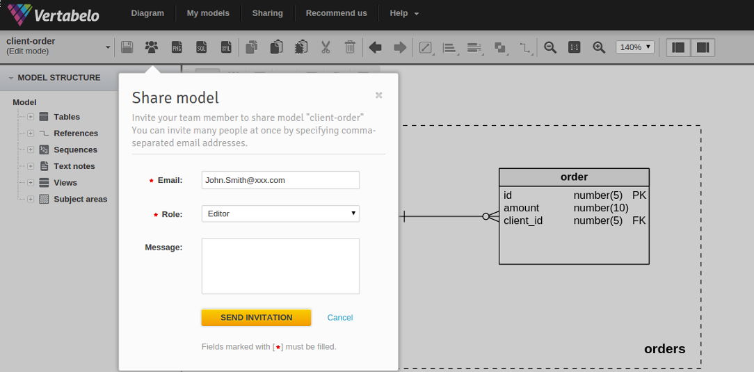 Comparison Of Web Based Tools For Data Modeling Vertabelo Database